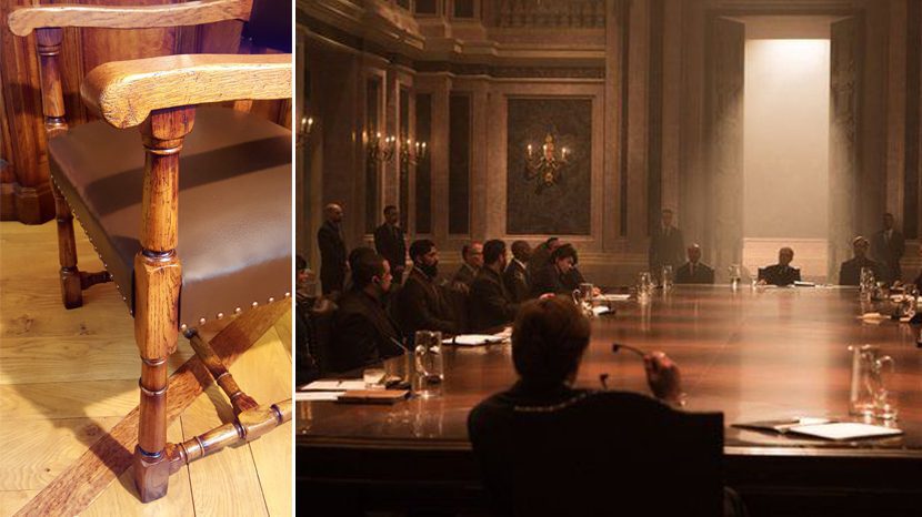 Please be seated for the oak chairs in Spectre boardroom - Film and ...