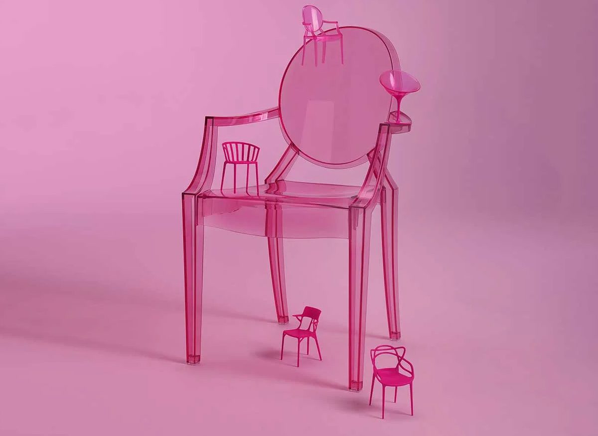 Fashionably furnished: Kartell x Mattel's limited edition Barbie pink ...